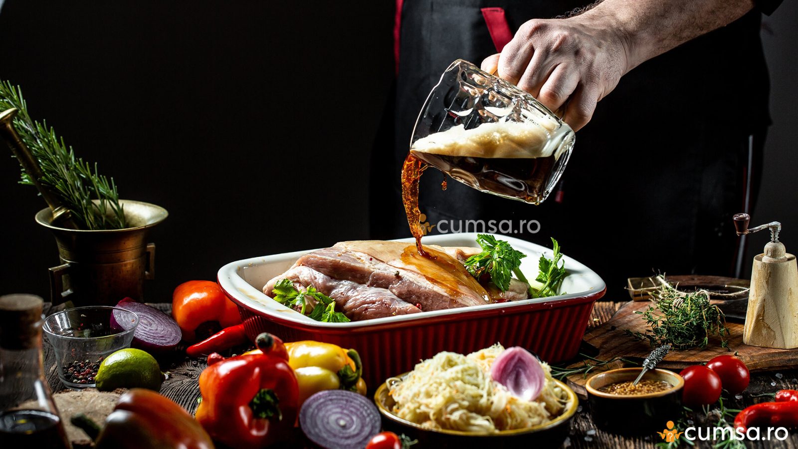 Friptura de porc in bere. Cum sa o prepari la cuptor - cumsa.ro