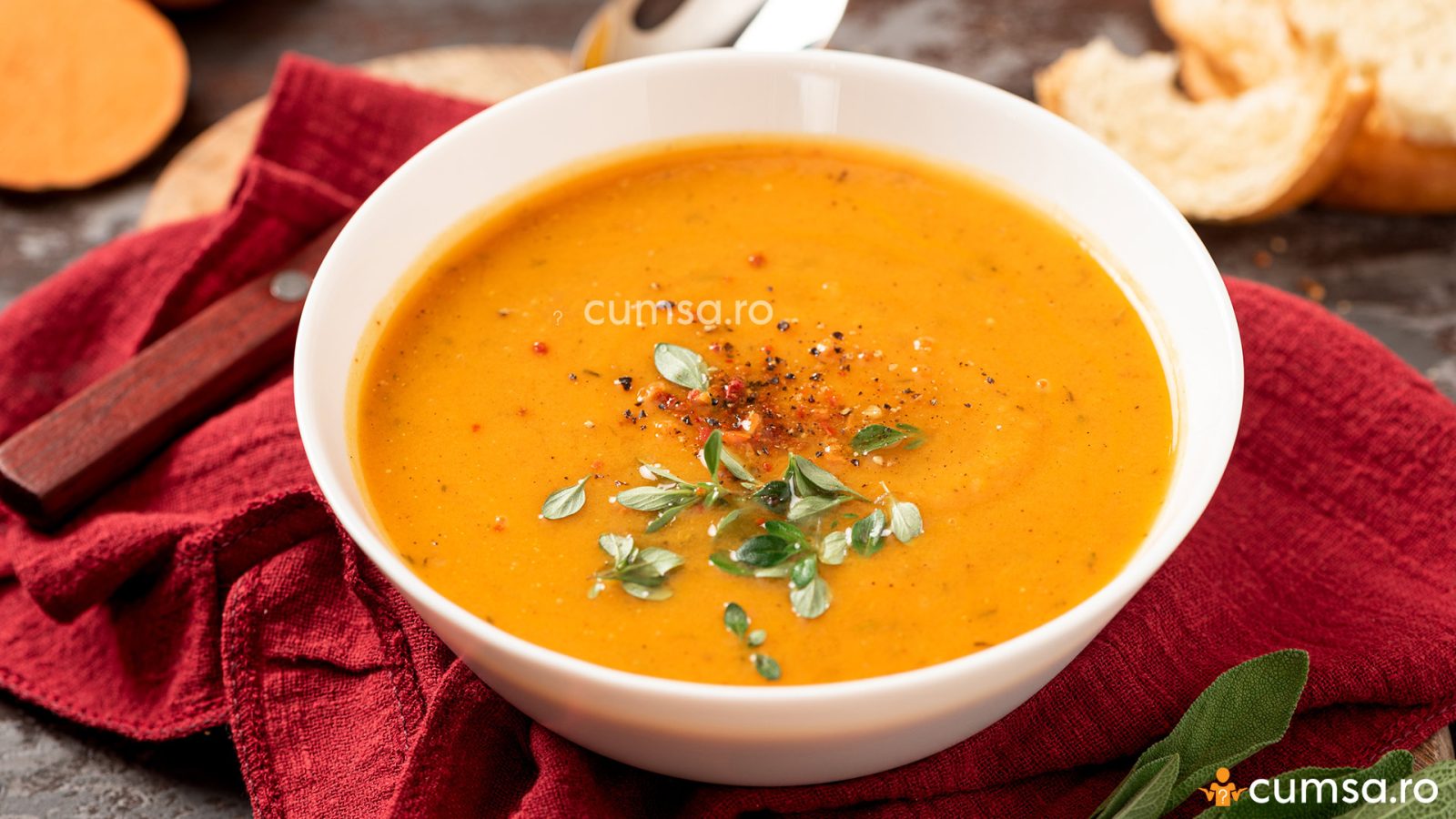 Supa crema de cartofi dulci. Cum sa o pregatesti si care este reteta ...