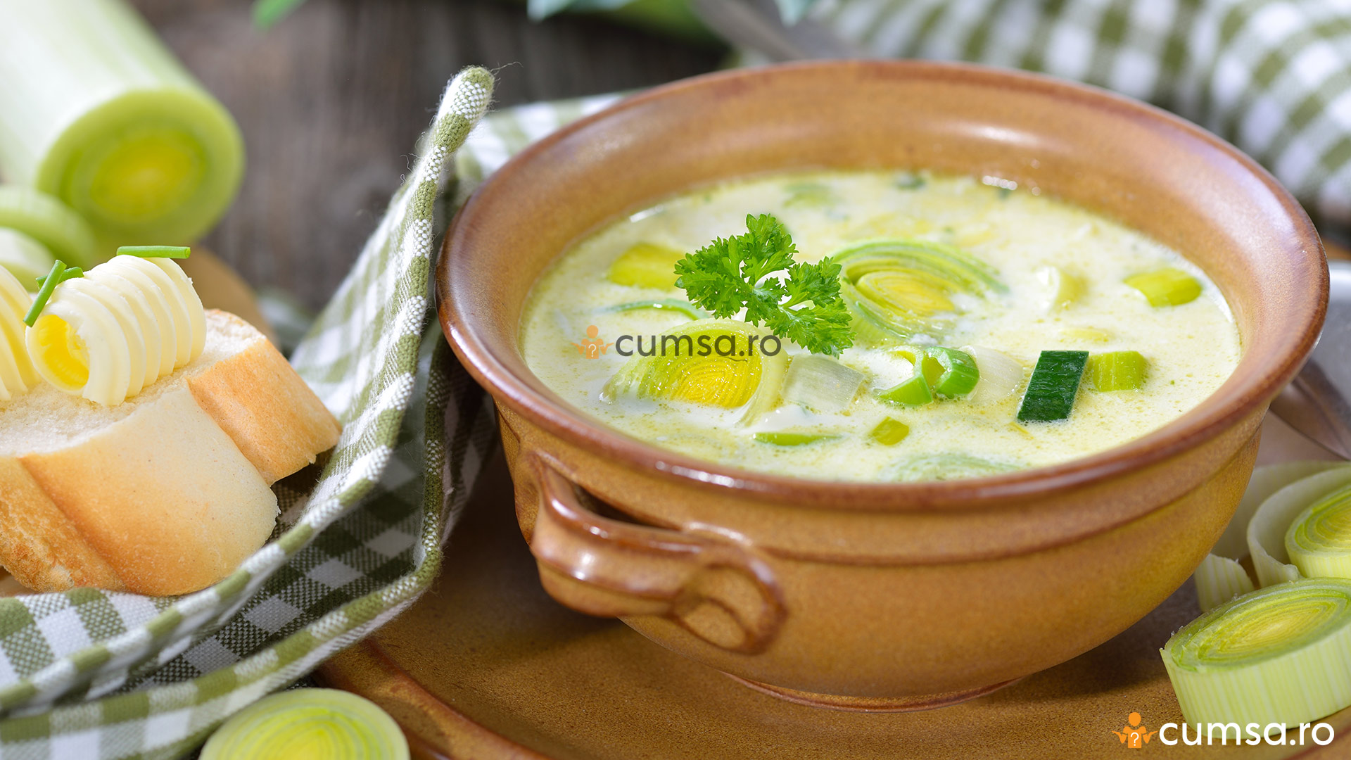 Cum sa faci supa crema de praz. Reteta si lista cu ingrediente - cumsa.ro