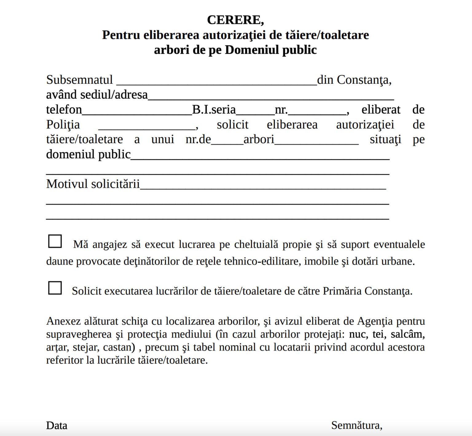 Cerere taiere copaci. Cum sa faci si ce amenda risti daca tai un copac ...