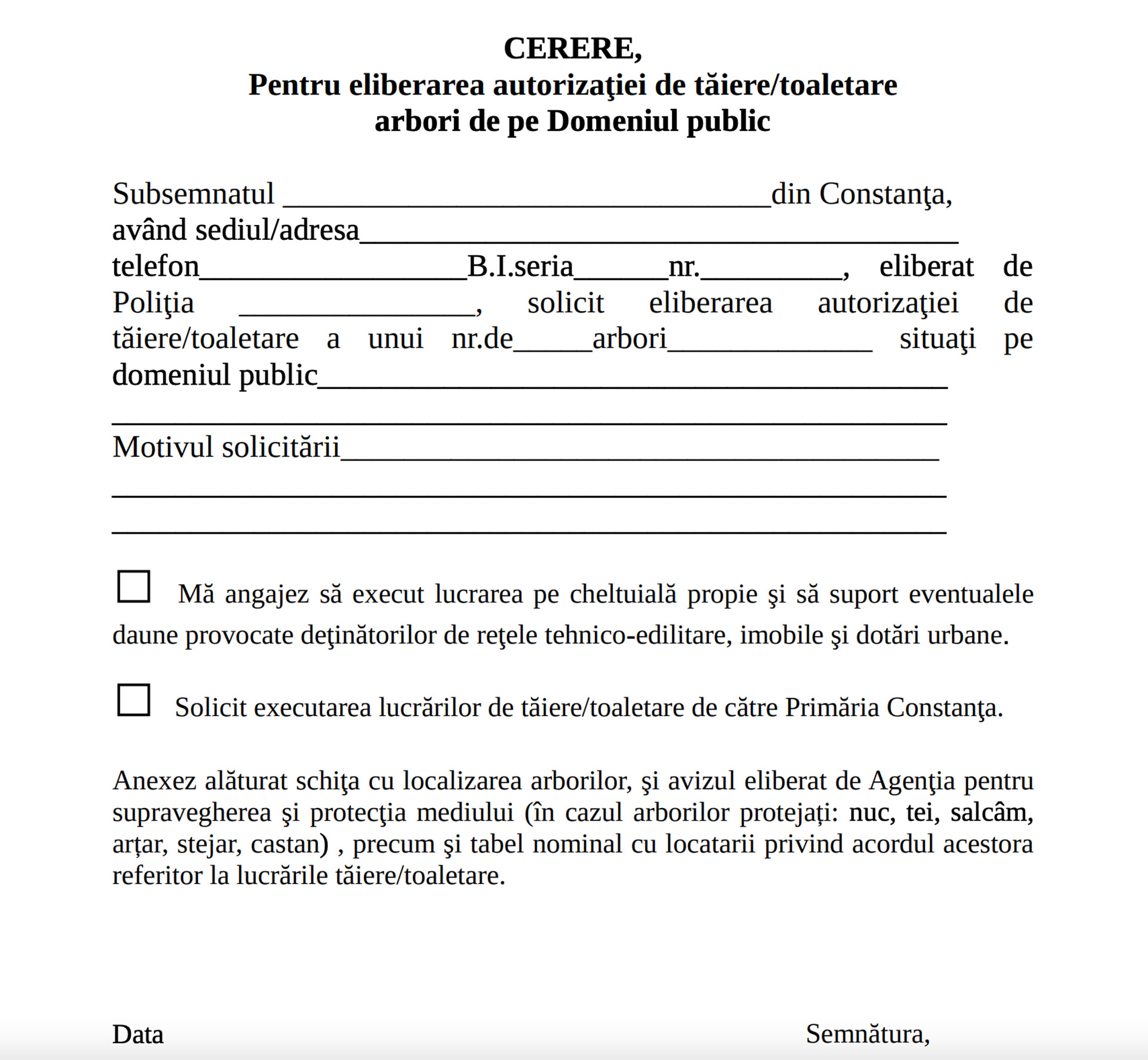 Cerere taiere copaci. Cum sa faci si ce amenda risti daca tai un copac ...